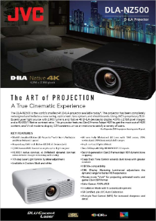 Leaflet DLA-NZ500 | Leaflet Brochures | Projectors | JVC