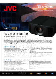 Leaflet DLA-NZ800 | Leaflet Brochures | Projectors | JVC