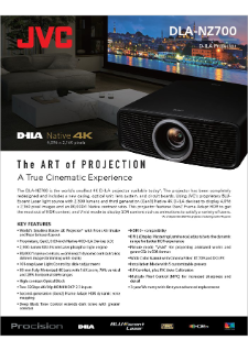 Leaflet DLA-NZ700 | Brochures | Projectors | JVC