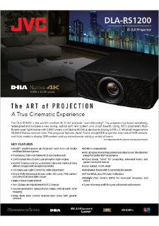 Leaflet DLA-RS1200 | Brochures | Projectors | JVC