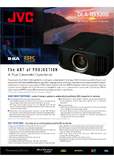 Leaflet DLA-RS3200 | Brochures | Projectors | JVC