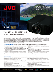 Leaflet DLA-RS4200 | Brochures | Projectors | JVC